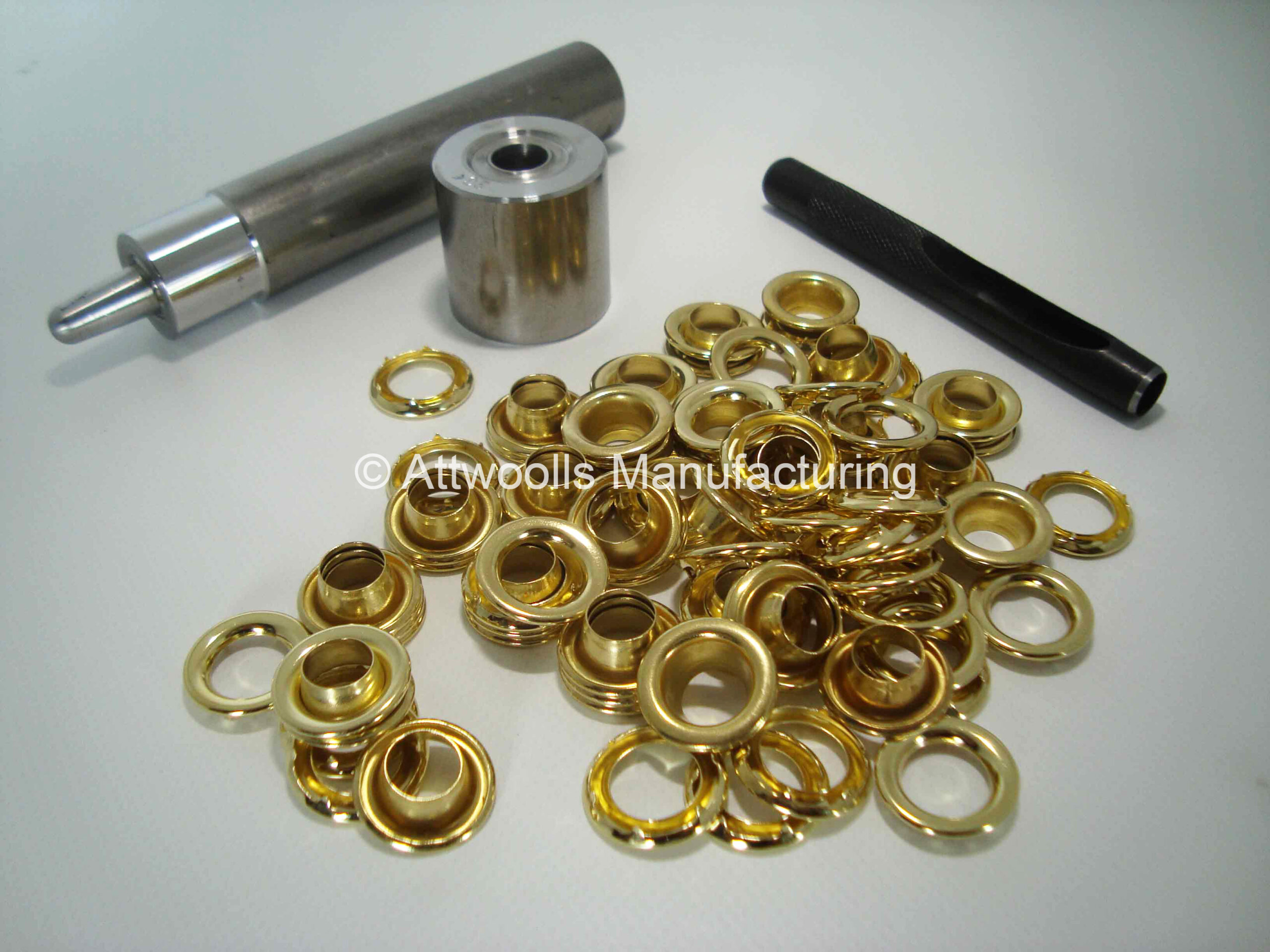 Shop Brass Eyelet Kit 6.35mm Online from Attwoolls UK