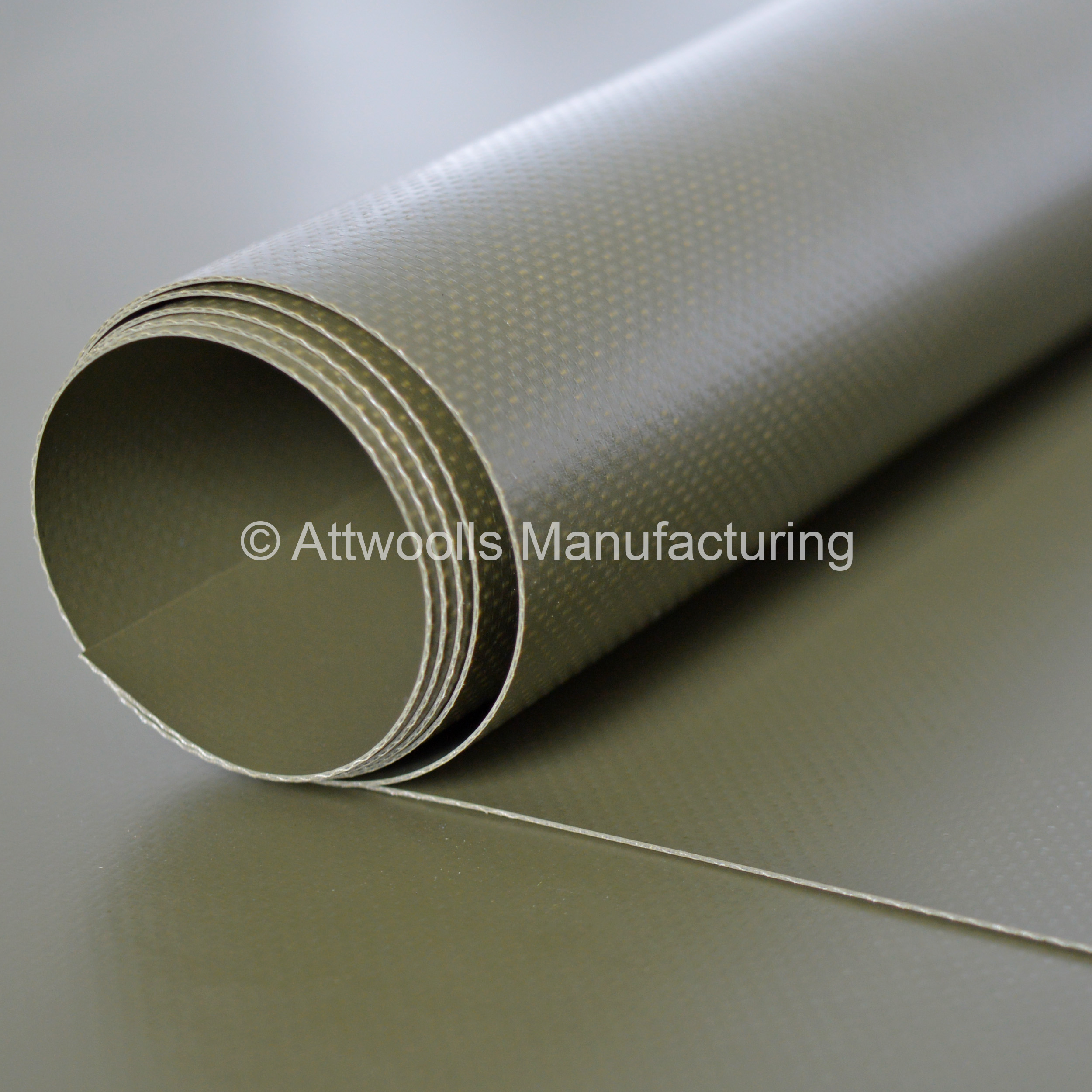 Shop our 610g/m² Olive Fire Retardant PVC Coated Polyester 150cm Fabric ...