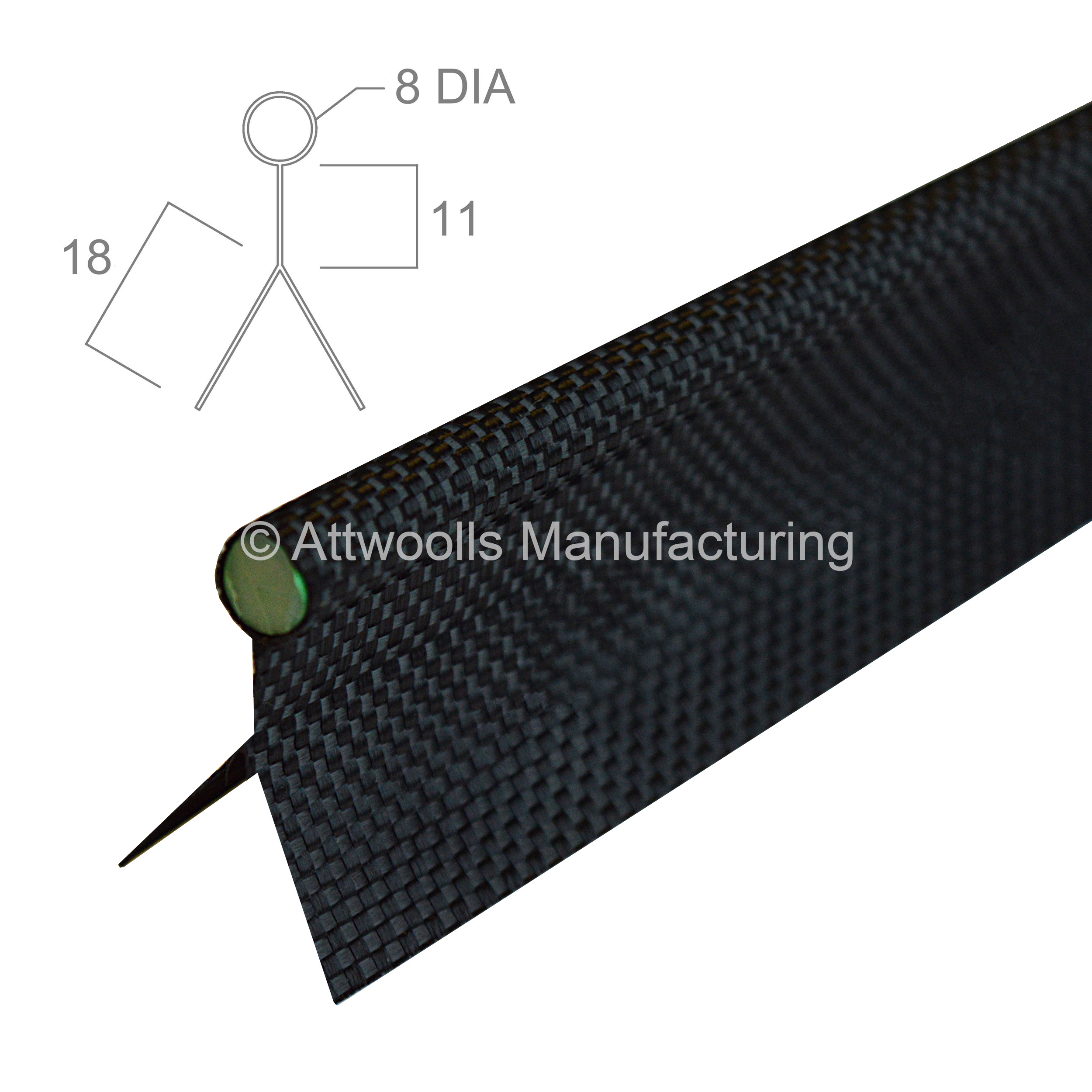 7mm Black Keder | Attwoolls Manufacturing