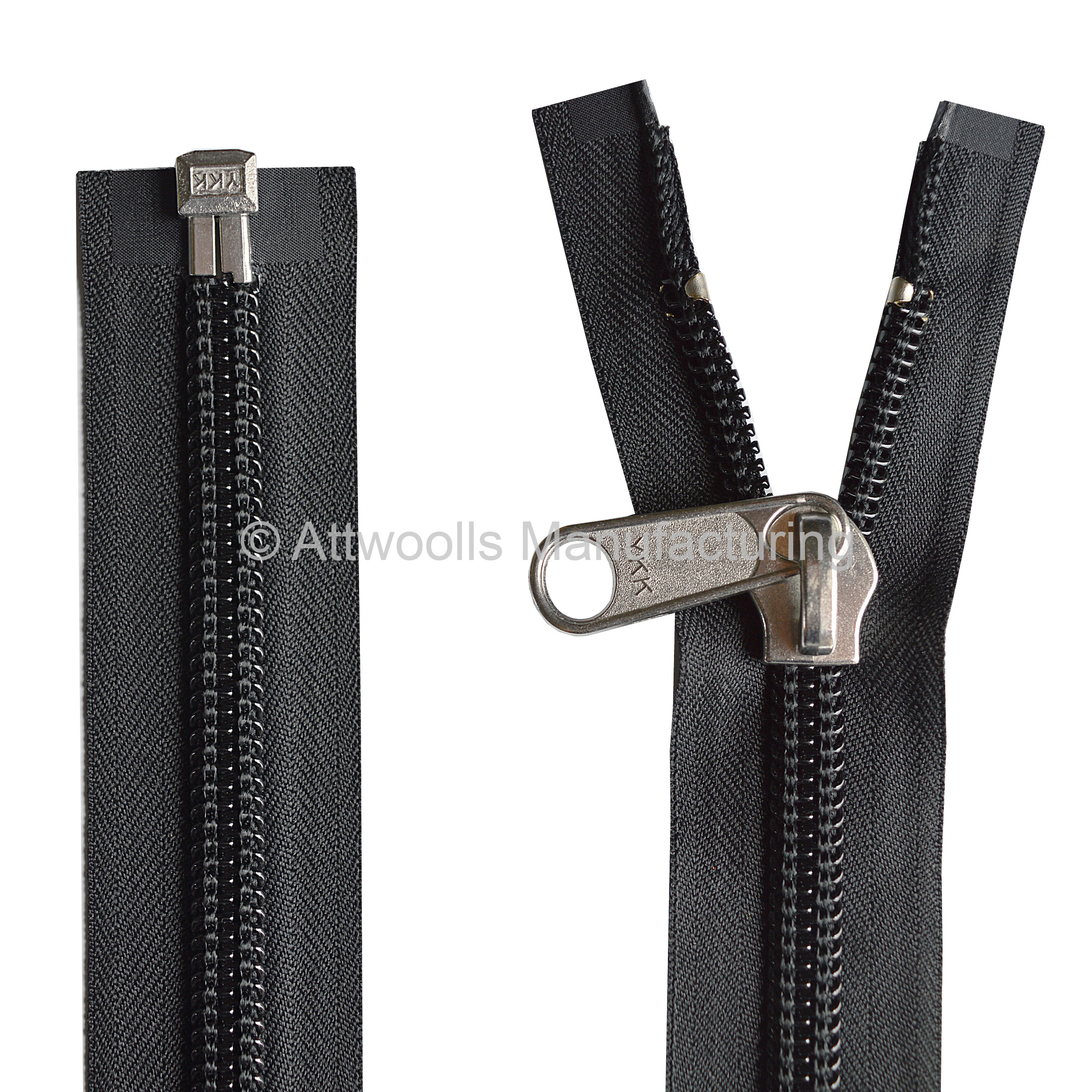 No.10 Spiral Chain Open Ended Zip 400cm | Attwoolls Manufacturing