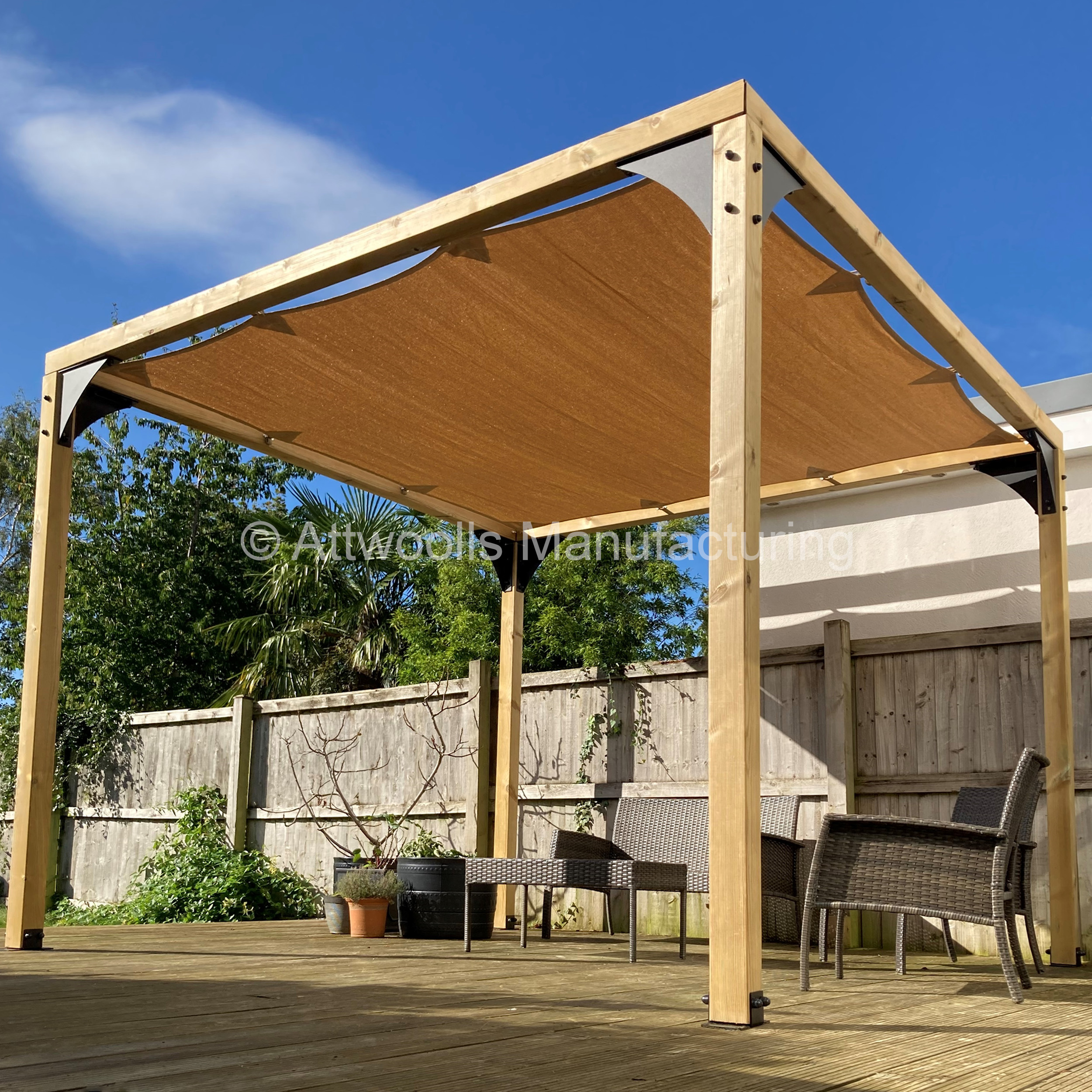 3m Shade Pergola Kit | Attwoolls Manufacturing