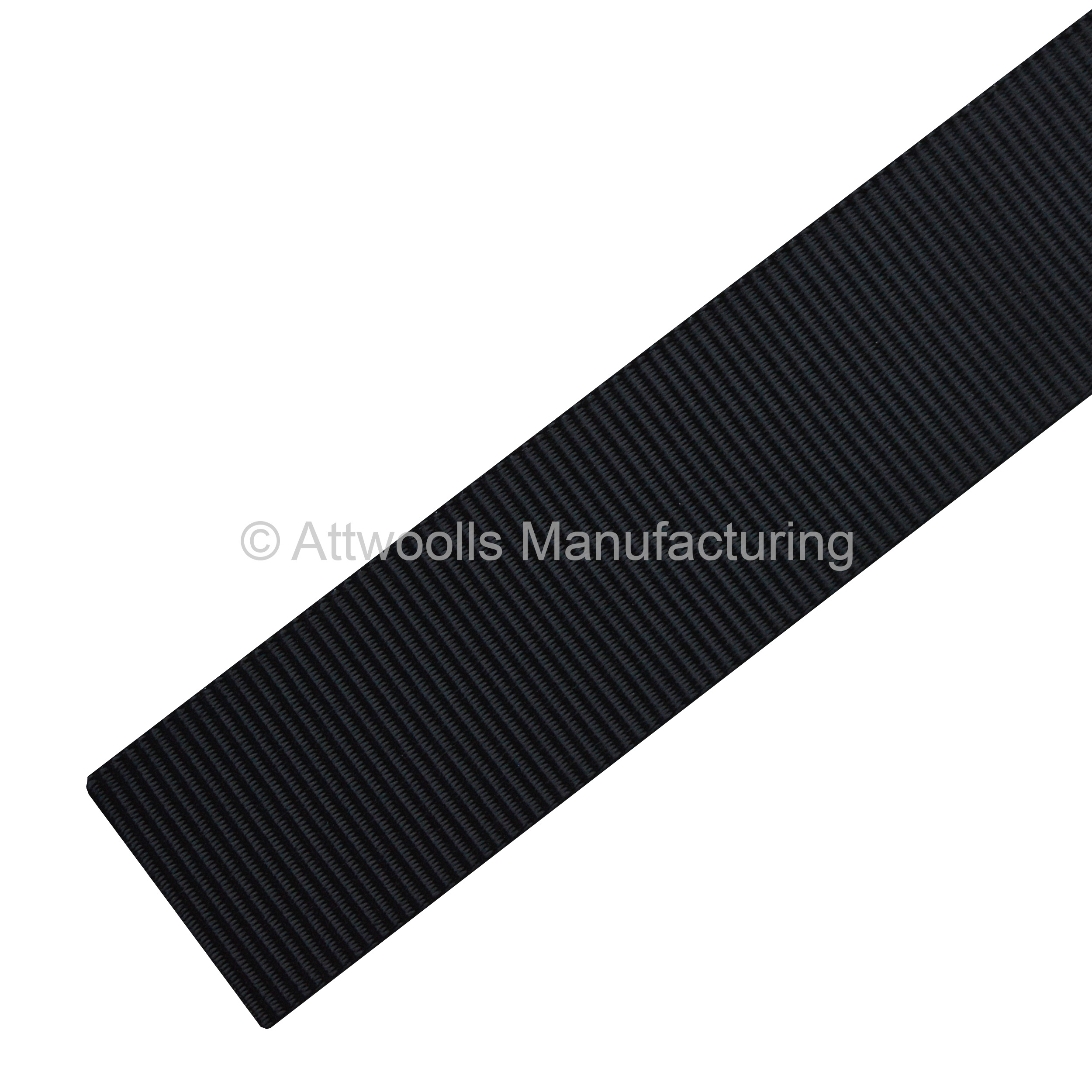 38mm Black Polyester Webbing | Attwoolls Manufacturing